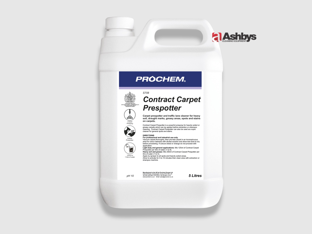 Prochem Contract Carpet Prespotter 5L - Stain Removal S708-05 – Ashbys ...