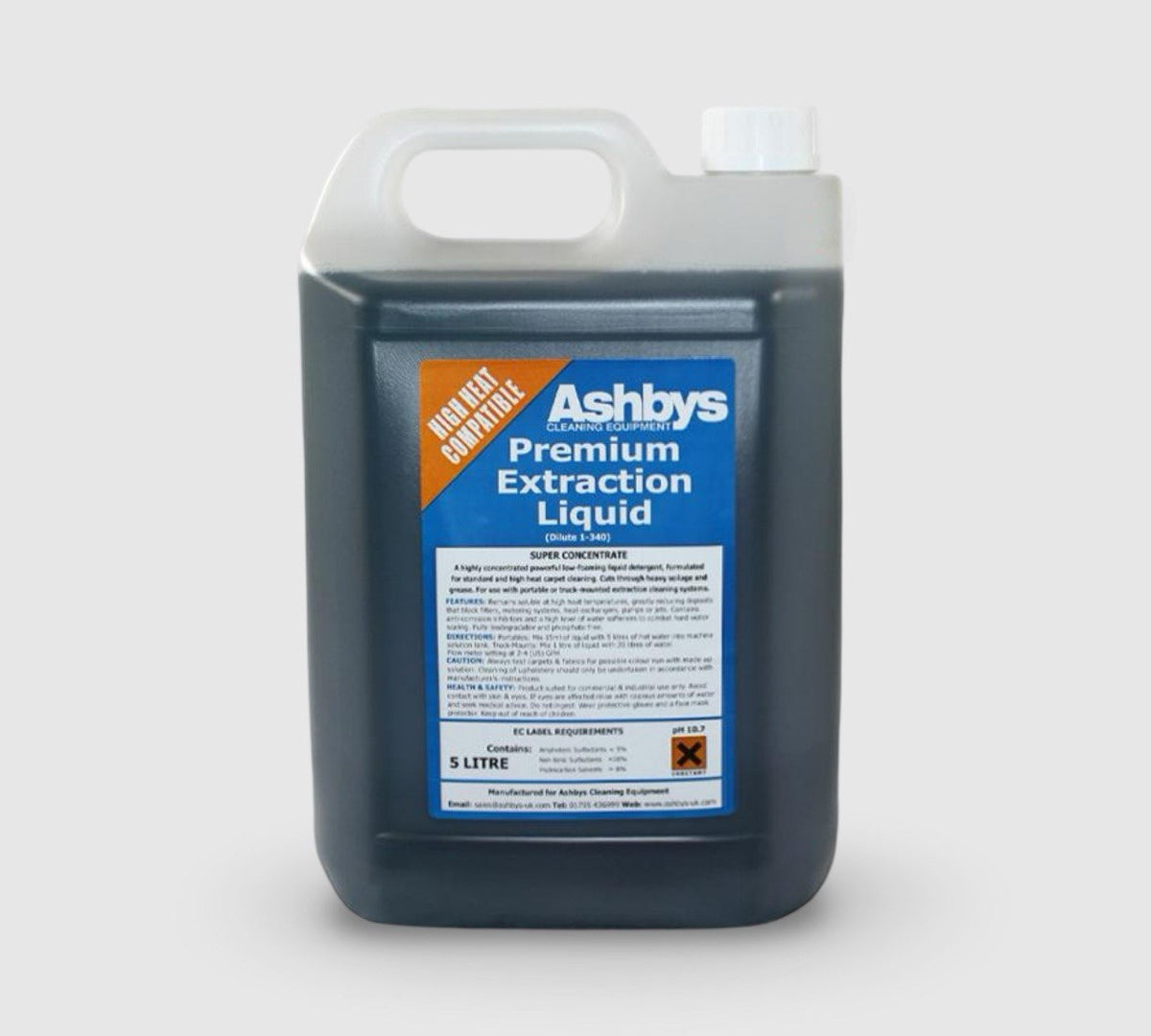 Ashbys Premium Extraction Liquid 5L - Low-Foaming Carpet Cleaner ...
