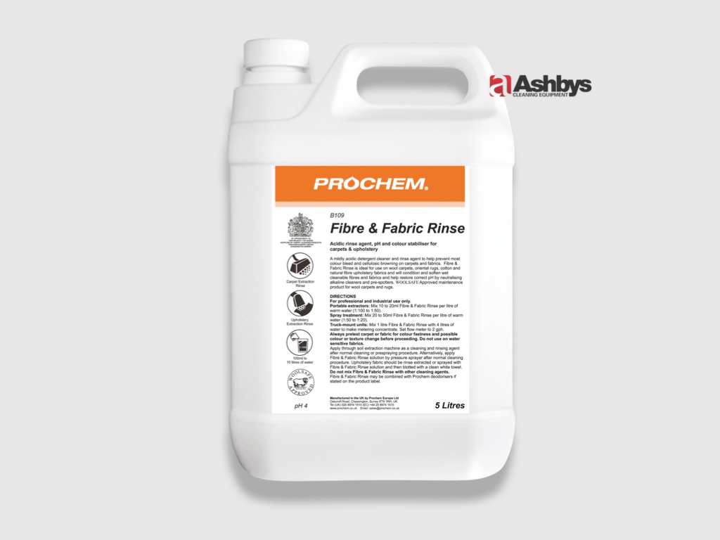 Prochem Fibre & Fabric Rinse B109 5 Ltr – Ashbys Cleaning Equipment