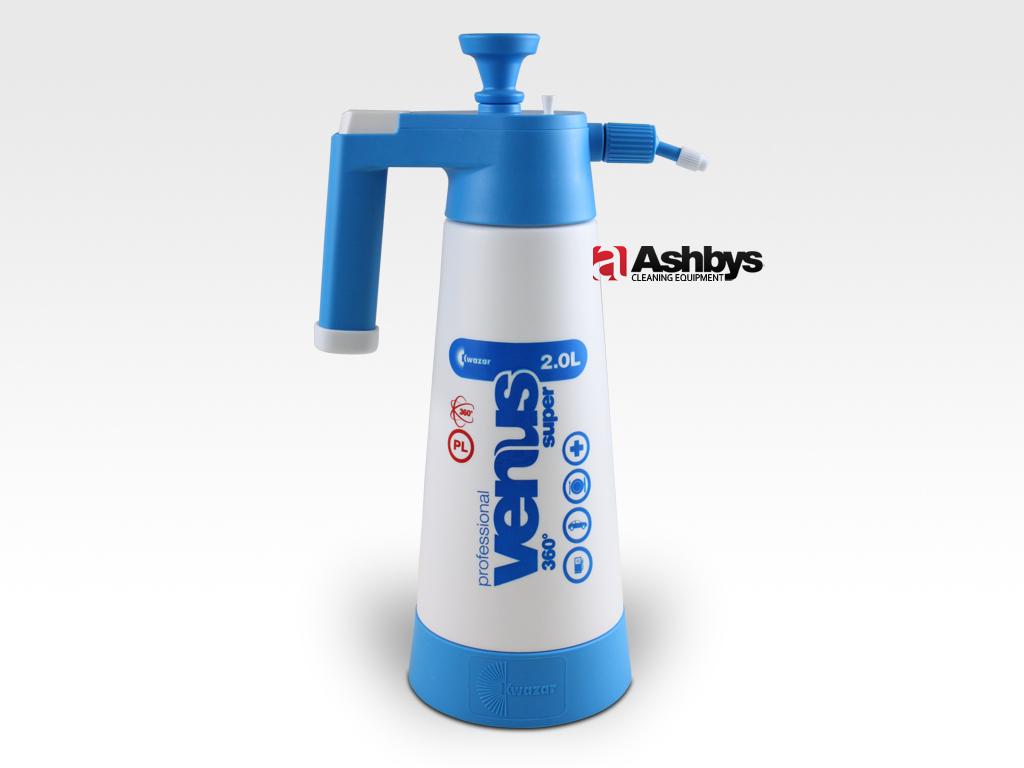 Kwazar Venus 360 SUPER Pro+ Pump-up Sprayer 2 Ltr – Ashbys Cleaning ...