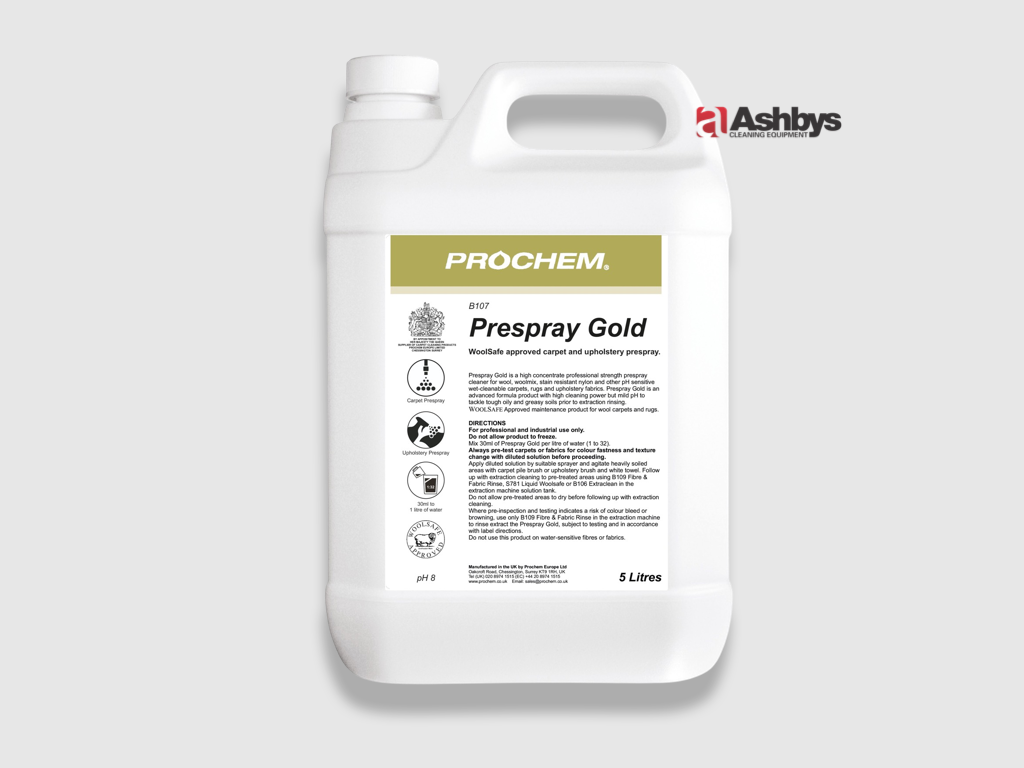 Prochem Prespray Gold 5L - Effective Carpet Prespray Cleaner B107-05 ...