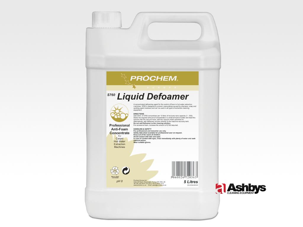 Prochem Liquid Defoamer S760 5 Ltr | Anti-Foam Concentrate – Ashbys ...